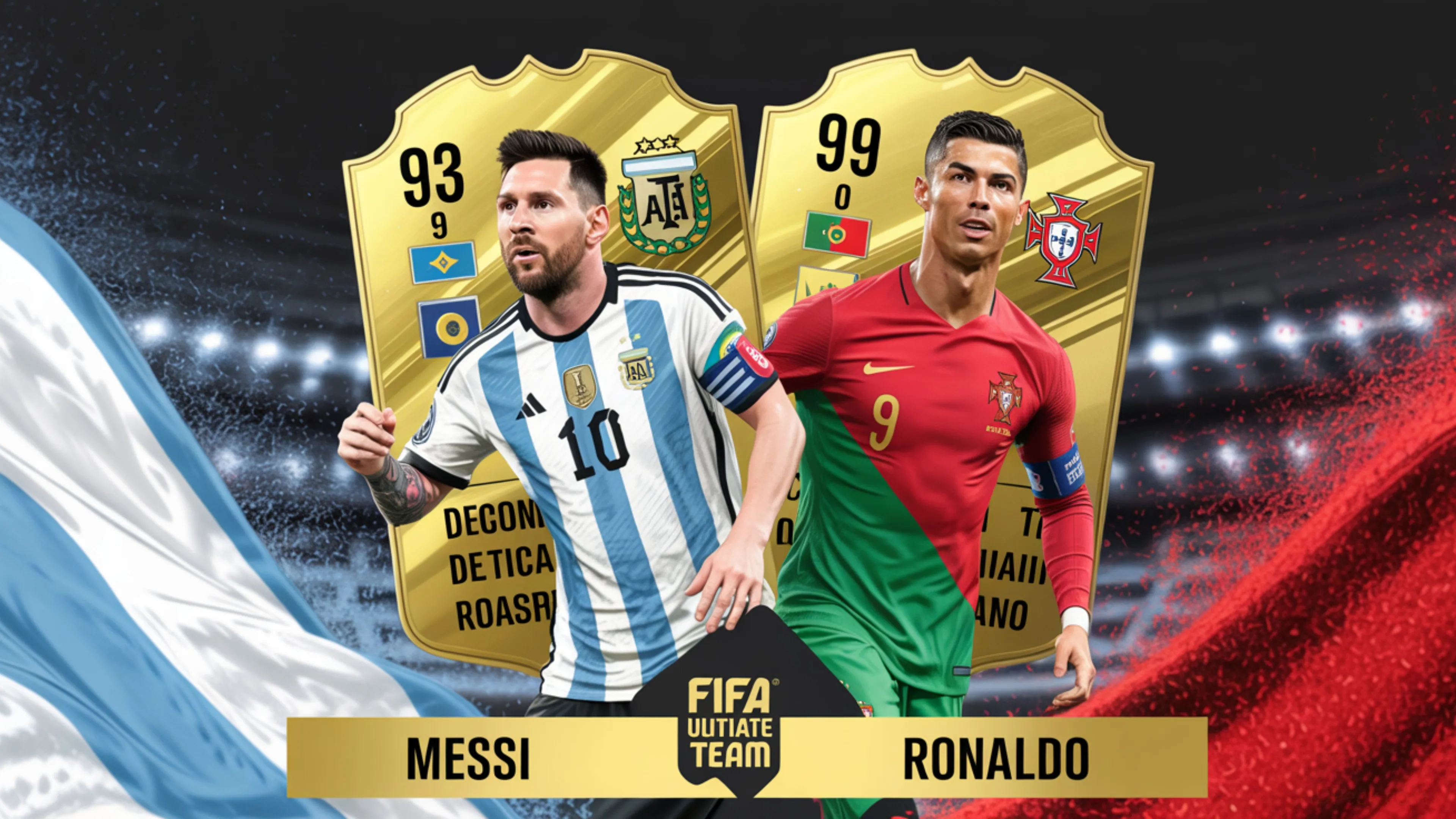 FIFA Ultimate Team Messi Ronaldo Card Wallpaper 4K UHD (3840x2160 ...