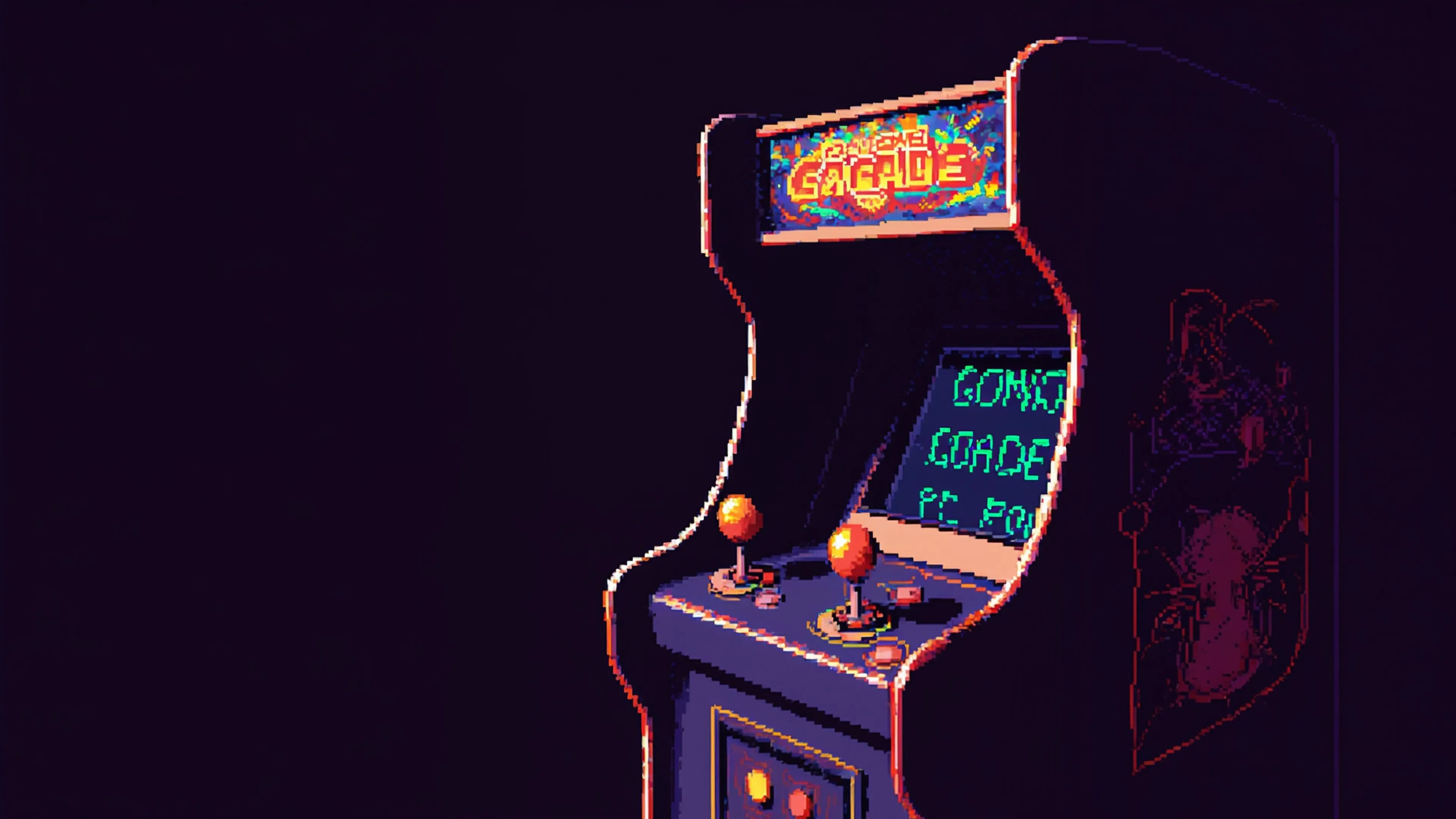 Retro Gaming Arcade Cabinet Pixel Art Wallpaper 4K UHD (3840x2160 ...